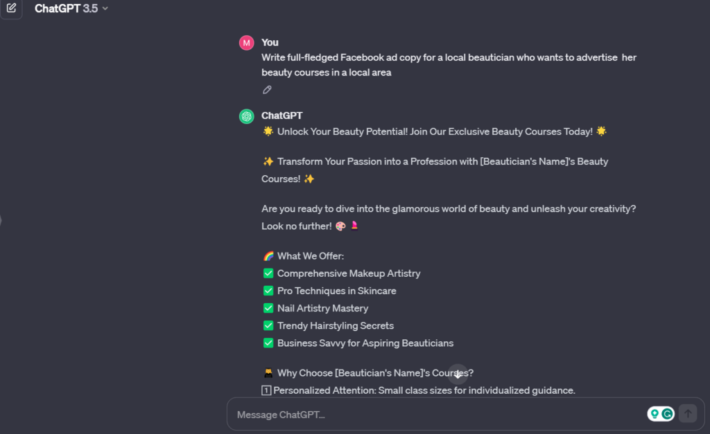How to Seamlessly Use ChatGPT To Generate Facebook Ads